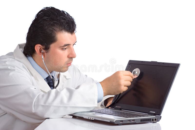 PC doctor stock vector. Illustration of defense, chest - 32282830