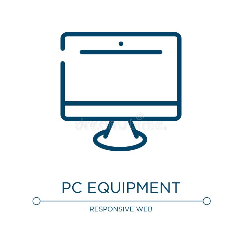 Pc Equipment Icon. Linear Vector Illustration from Responsive Web ...