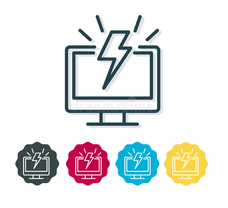 Lightning Bolt Icon Stock Illustrations – 54,451 Lightning Bolt Icon ...