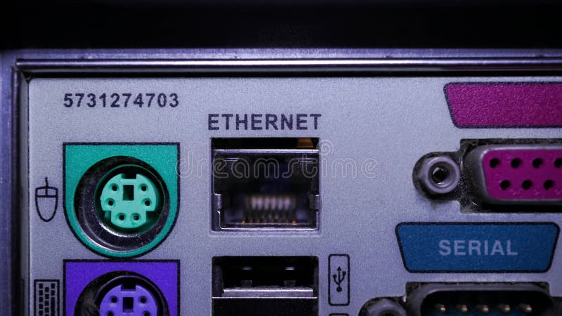 PC Ethernet Port for High Speed Internet Stock Footage - Video of ...