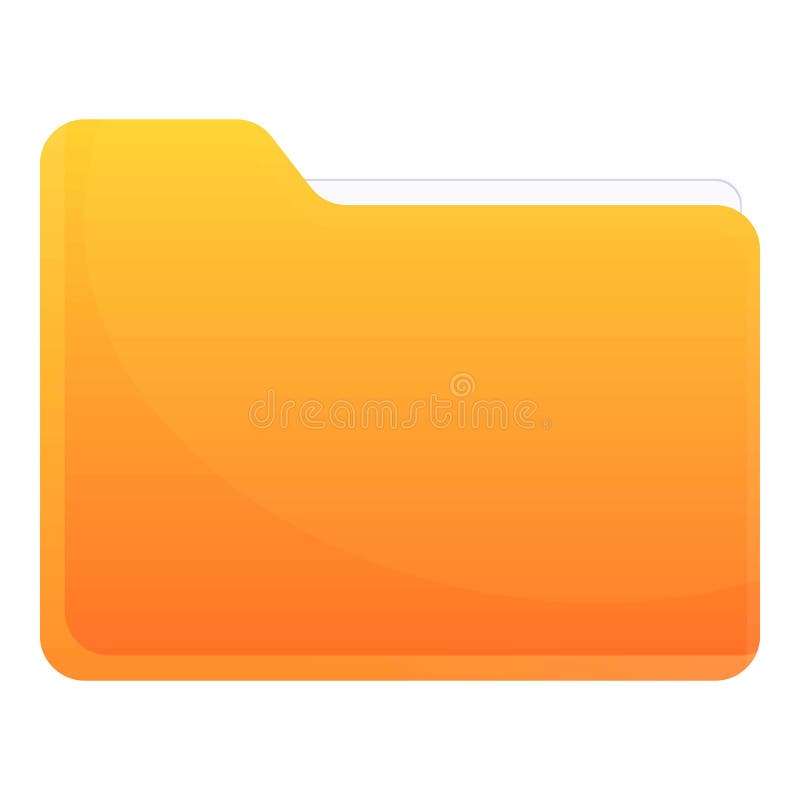 Pc Folder Document Icon, Cartoon Style Stock Vector - Illustration of ...