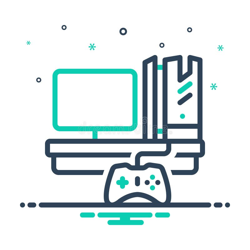 Mix Icon for Pc Game, Multiplayer and Device Stock Illustration ...