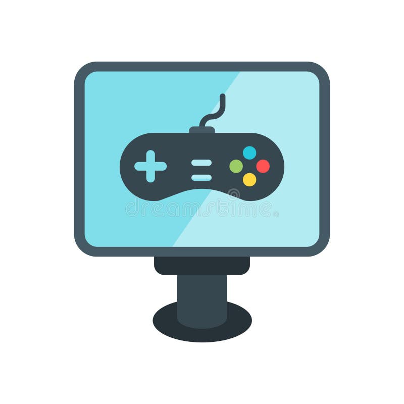 PC Game Controller Isolated On White Stock Illustration - Illustration ...