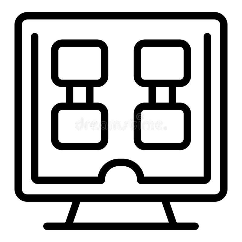 Pc Gamer Monitor Icon Outline Vector. Digital Device Stock Vector ...