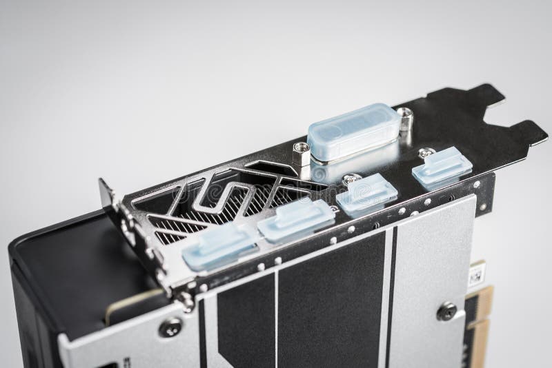 PC Gaming Graphic Card With DVI And HDMI Displayport Connectors Stock ...