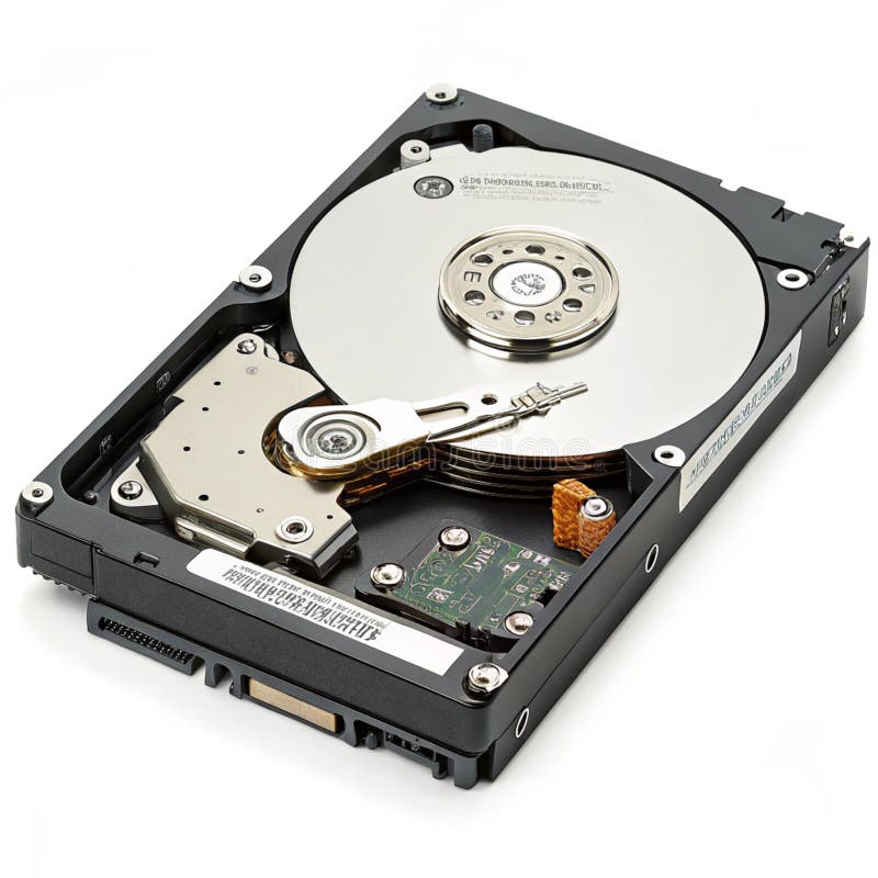 PC Hard Disk Isolated on White Background Stock Illustration ...
