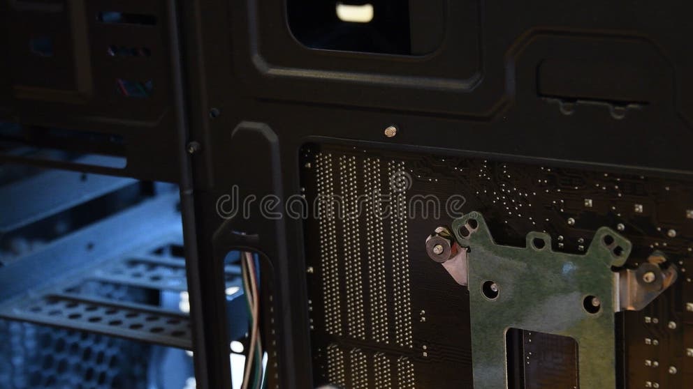 PC Hardware Background with Fixed Nuts and Bolts at Computer ...