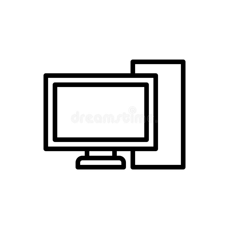 Pc Icon, Computer Icon Vector Illustration Stock Vector - Illustration ...