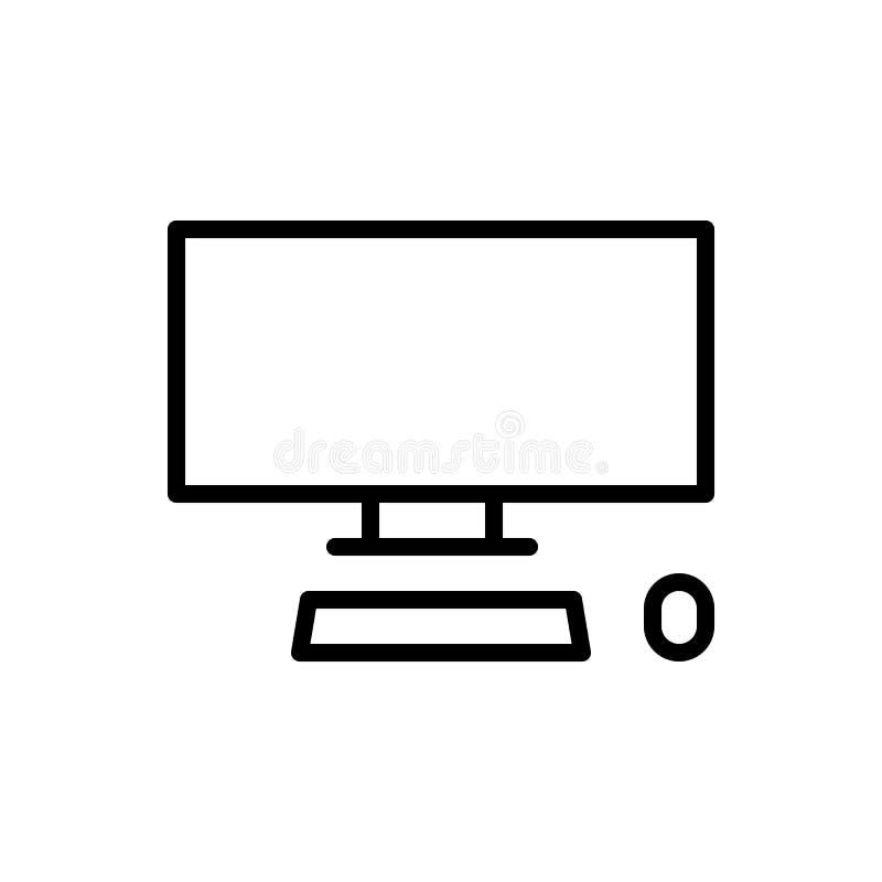 Pc Icon, Computer Icon Vector Illustration Stock Vector - Illustration ...