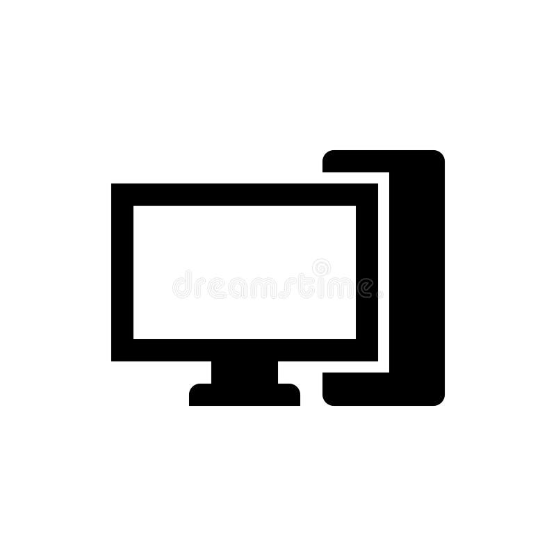 Pc Icon, Computer Icon Vector Illustration Stock Vector - Illustration ...