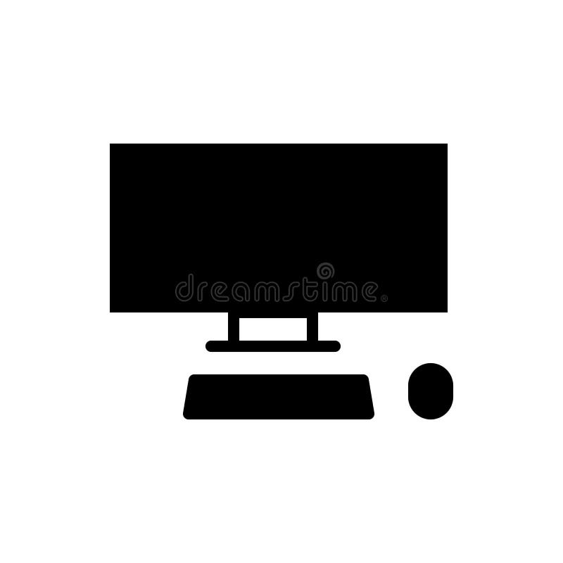 Pc Icon, Computer Icon Vector Illustration Stock Vector - Illustration ...