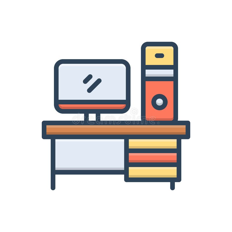 Color Illustration Icon for Pc, Desktop and Device Stock Vector ...