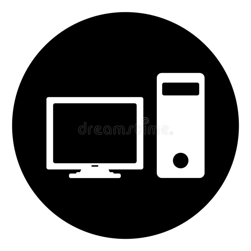Pc icon vector stock vector. Illustration of internet - 281268427