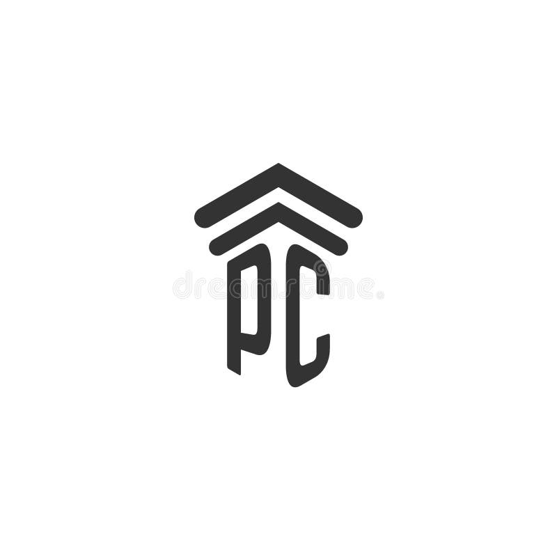 PC Initial for Law Firm Logo Design Stock Vector - Illustration of ...
