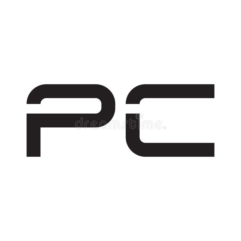 Pc Initial Letter Vector Logo Icon Stock Vector - Illustration of ...