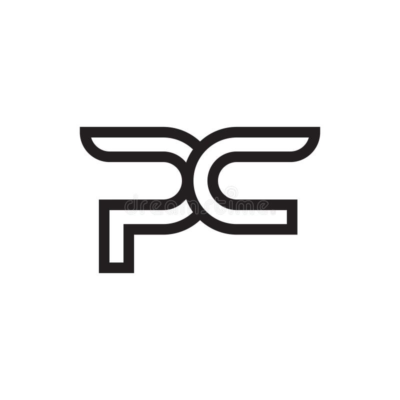 Pc Initial Letter Vector Logo Icon Stock Vector - Illustration of ...