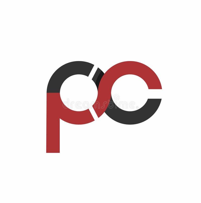 Pc Initials Circle Geometric Company Logo Stock Vector - Illustration ...