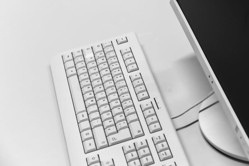 PC Keybard and Monitor stock photo. Image of business - 84958966