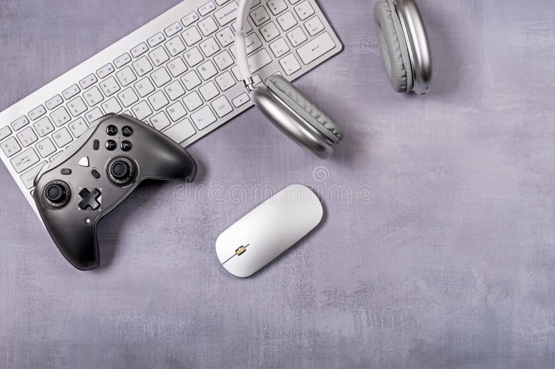 PC Keyboard and Accessories for Playing Video Games Stock Photo - Image ...