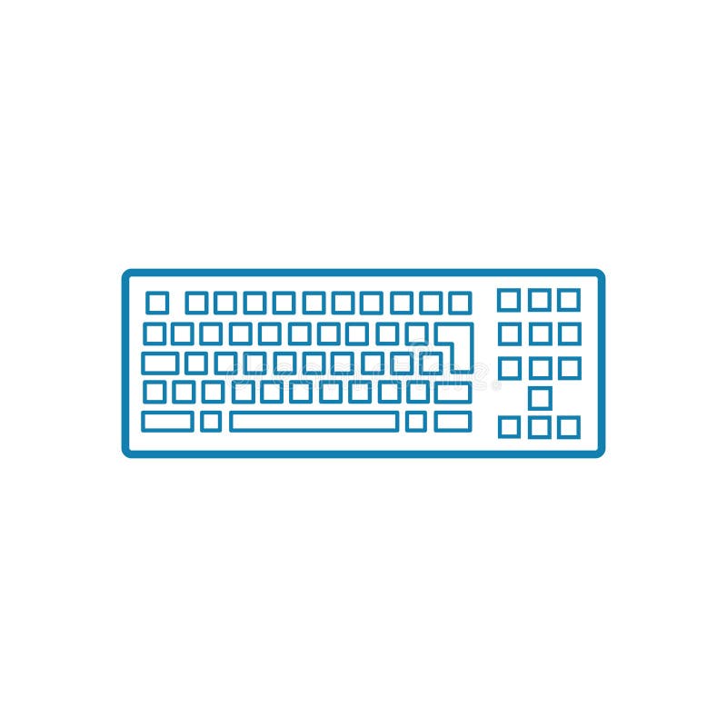Pc Keyboard Linear Icon Concept. Pc Keyboard Line Vector Sign, Symbol ...