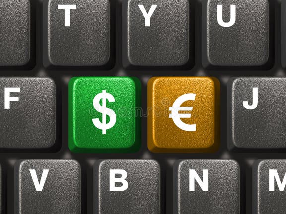 PC Keyboard with Two Money Keys Stock Photo - Image of finance, control ...