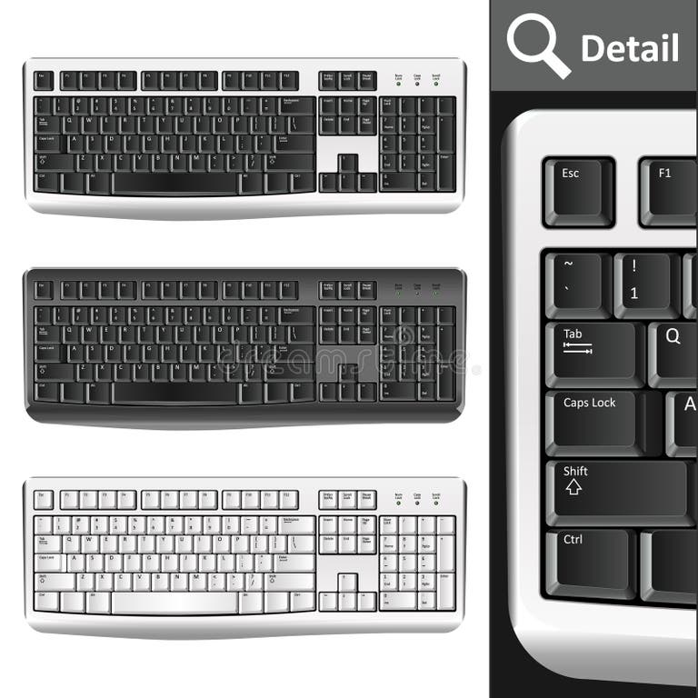 Different Keyboards Stock Illustrations – 113 Different Keyboards Stock ...
