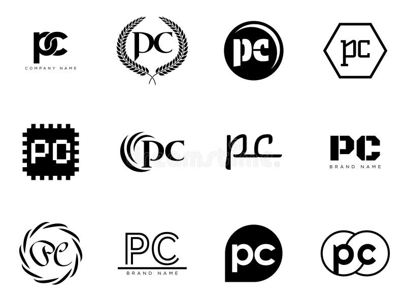 PC Logo Company Template. Letter P and C Logotype Stock Vector ...