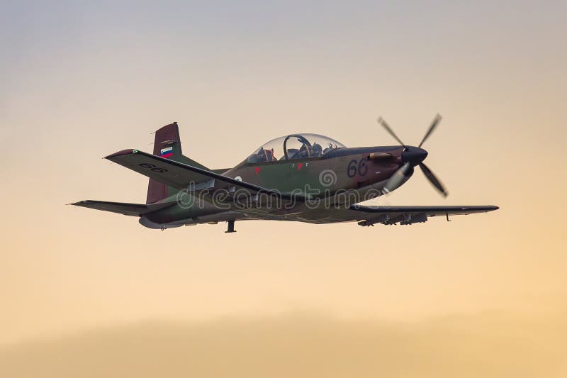 Pilatus PC-9M Slovenian Air Force Stock Photo - Image of romanian ...