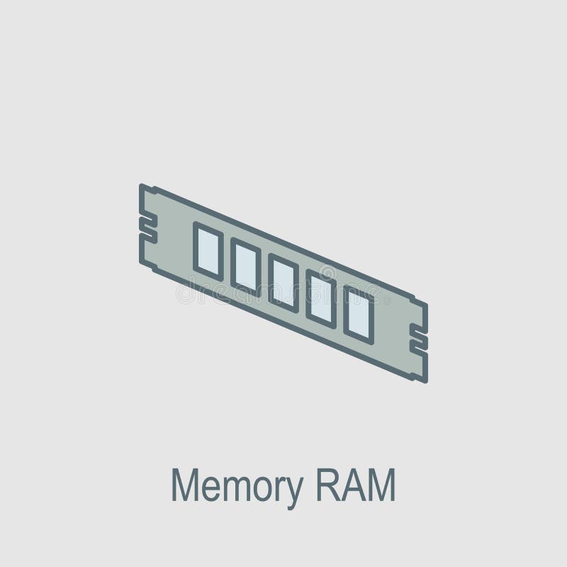 PC Memory RAM Icon. Element of Computer Parts with Name Icon for Mobile ...