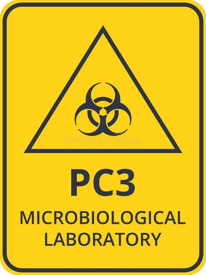PC3 Microbiological Laboratory Symbol Stock Vector - Illustration of ...