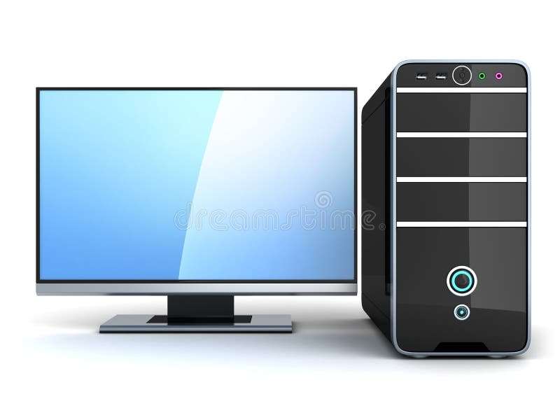 PC moderno ilustração stock. Ilustração de monitor, renda - 28894460