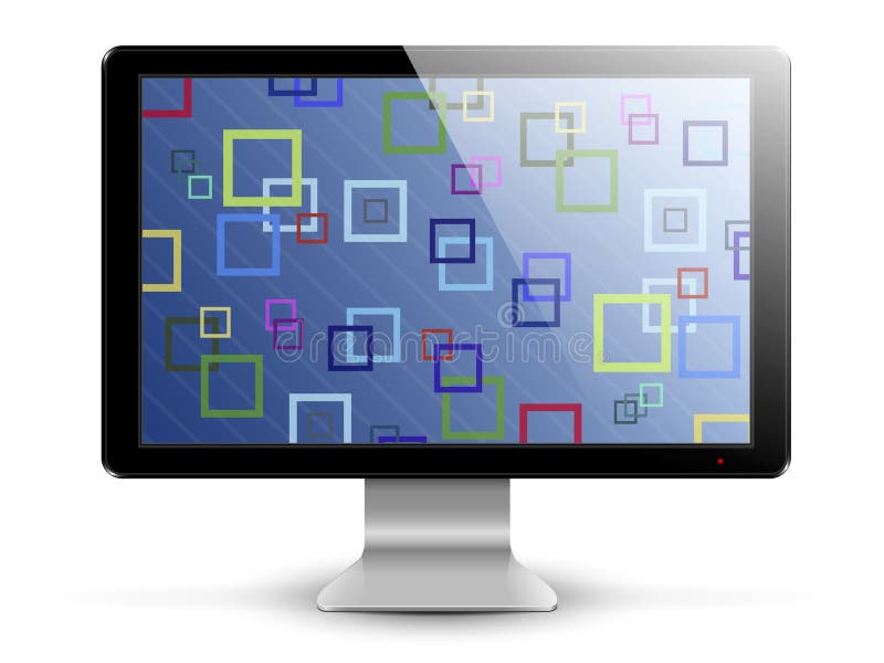 PC monitor stock vector. Illustration of equipment, backgrounds - 34707174