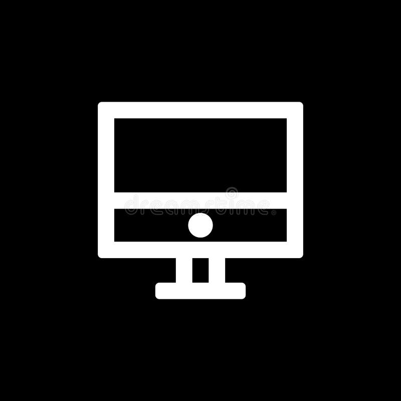 PC Monitor Icon for Simple Flat Style Ui Design Stock Vector ...