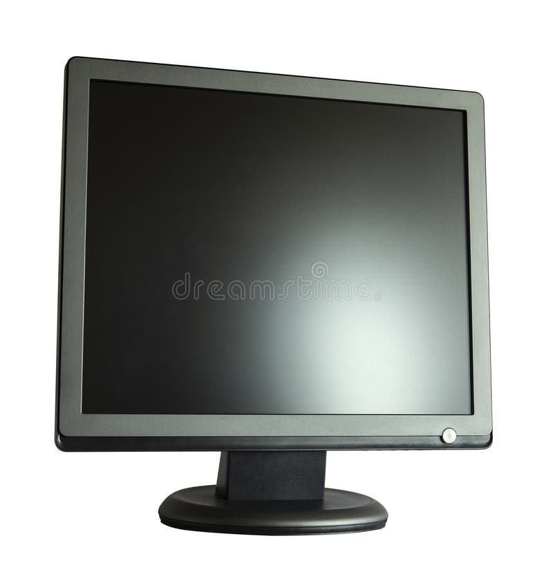 PC Monitor with Square Screen on Blue Background Stock Photo - Image of ...