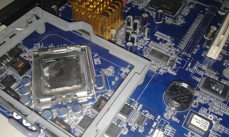 PC Mother Board Processor , Computer Electronics Stock Photo - Image of ...