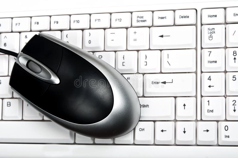 Computer Mouse and Keyboard Stock Image - Image of closeup, pristine ...