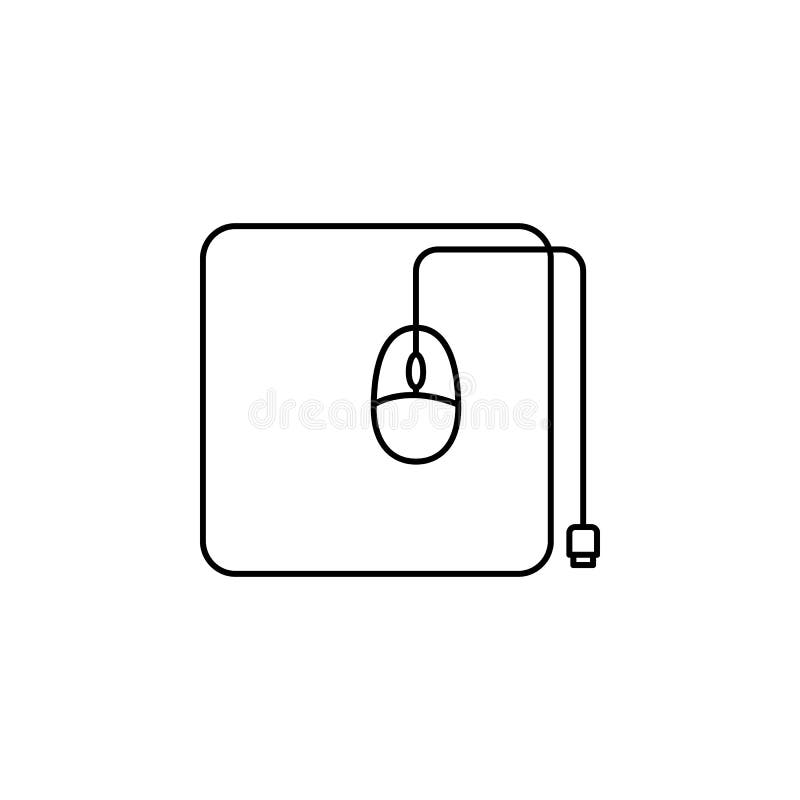PC Mouse Line. Element of Computer Parts for Mobile Concept and Web ...