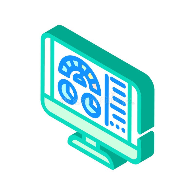 Pc Optimization Repair Computer Isometric Icon Vector Illustration ...