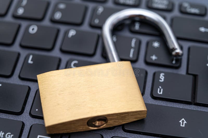 PC Padlock and Keyboard. Privacy. Stock Image - Image of investigations ...