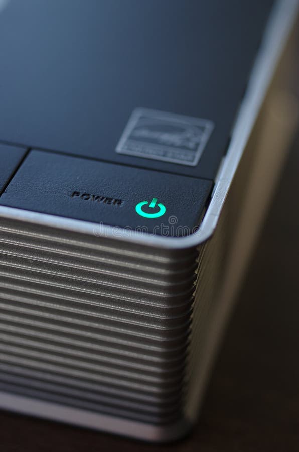 PC Power LED stock image. Image of green, closeup, grey - 91856805