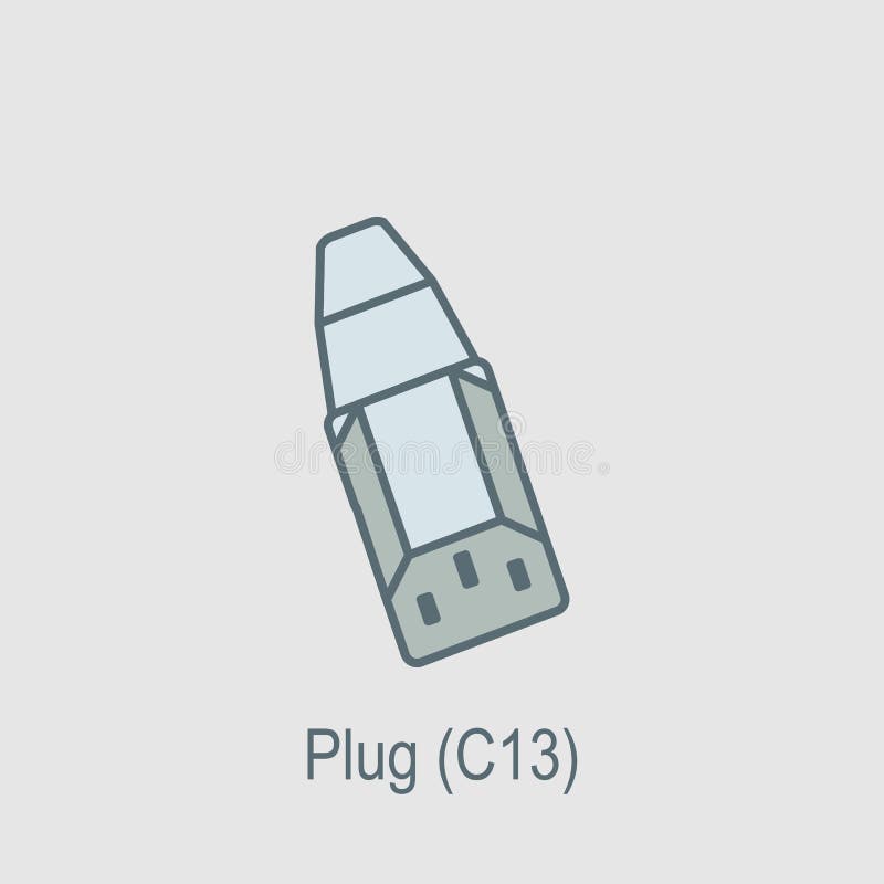 PC Power Plug Icon. Element of Computer Parts with Name Icon for Mobile ...