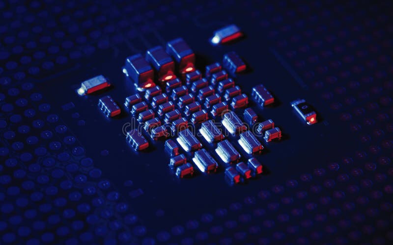 PC Processor close up stock photo. Image of tech, computer - 122602720