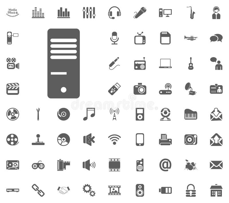PC Processor Icon. Media, Music and Communication Vector Illustration ...