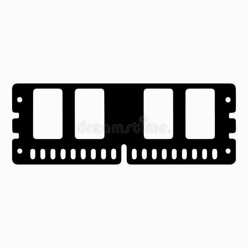 PC RAM Memory Stick Solid Icon Stock Vector - Illustration of graphic ...