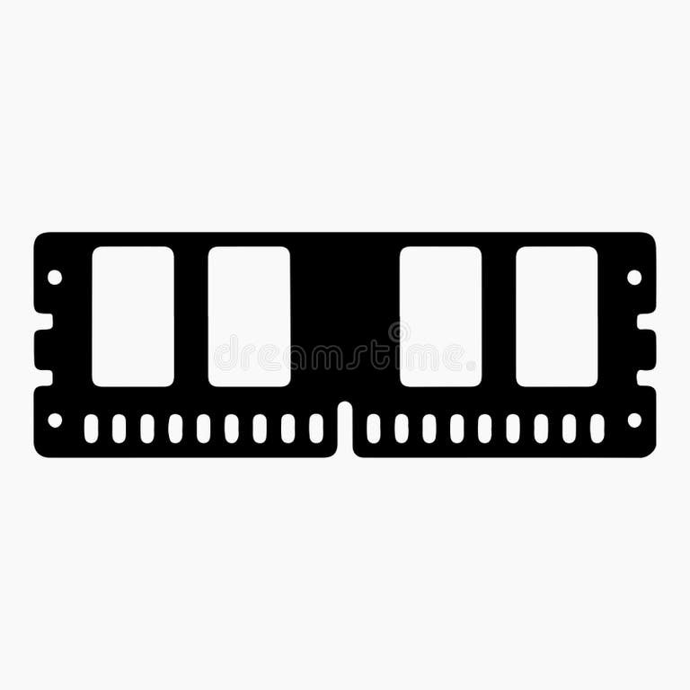 PC RAM Memory Stick Solid Icon Stock Vector - Illustration of graphic ...