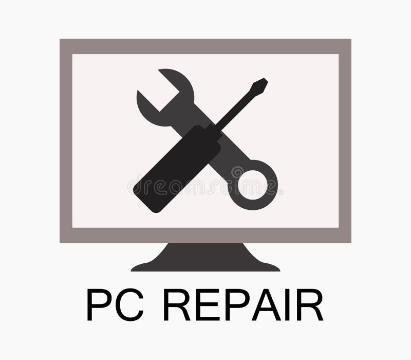 Pc repair icon illustrated stock illustration. Illustration of quality ...
