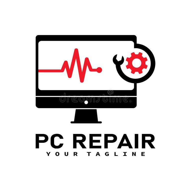 PC Repair Logo Template Design Vector Stock Illustration - Illustration ...