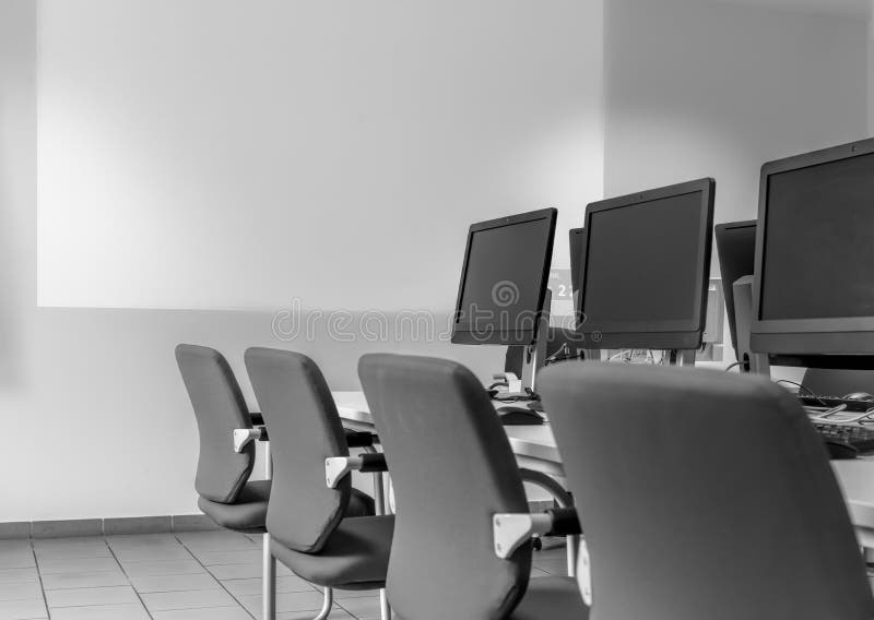 PC Room stock photo. Image of cool, desk, light, design - 84991530