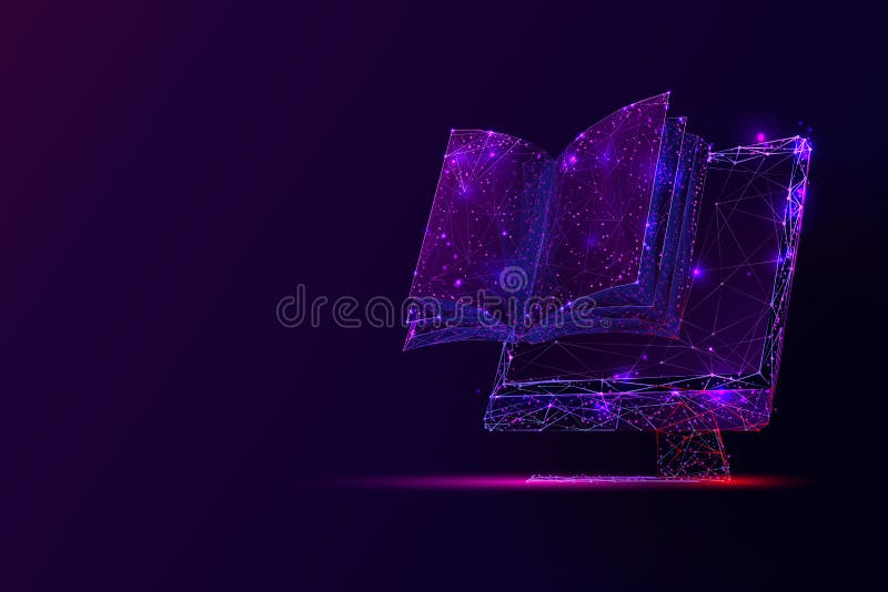 Pc Screen Book Low Poly Vector Illustration Stock Illustrations – 4 Pc ...