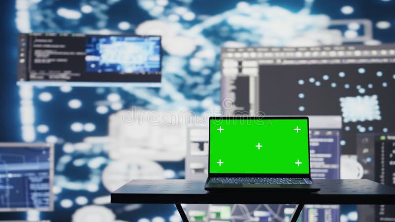 PC Showcasing Chroma Key Display Next To AI Neural Networks System ...